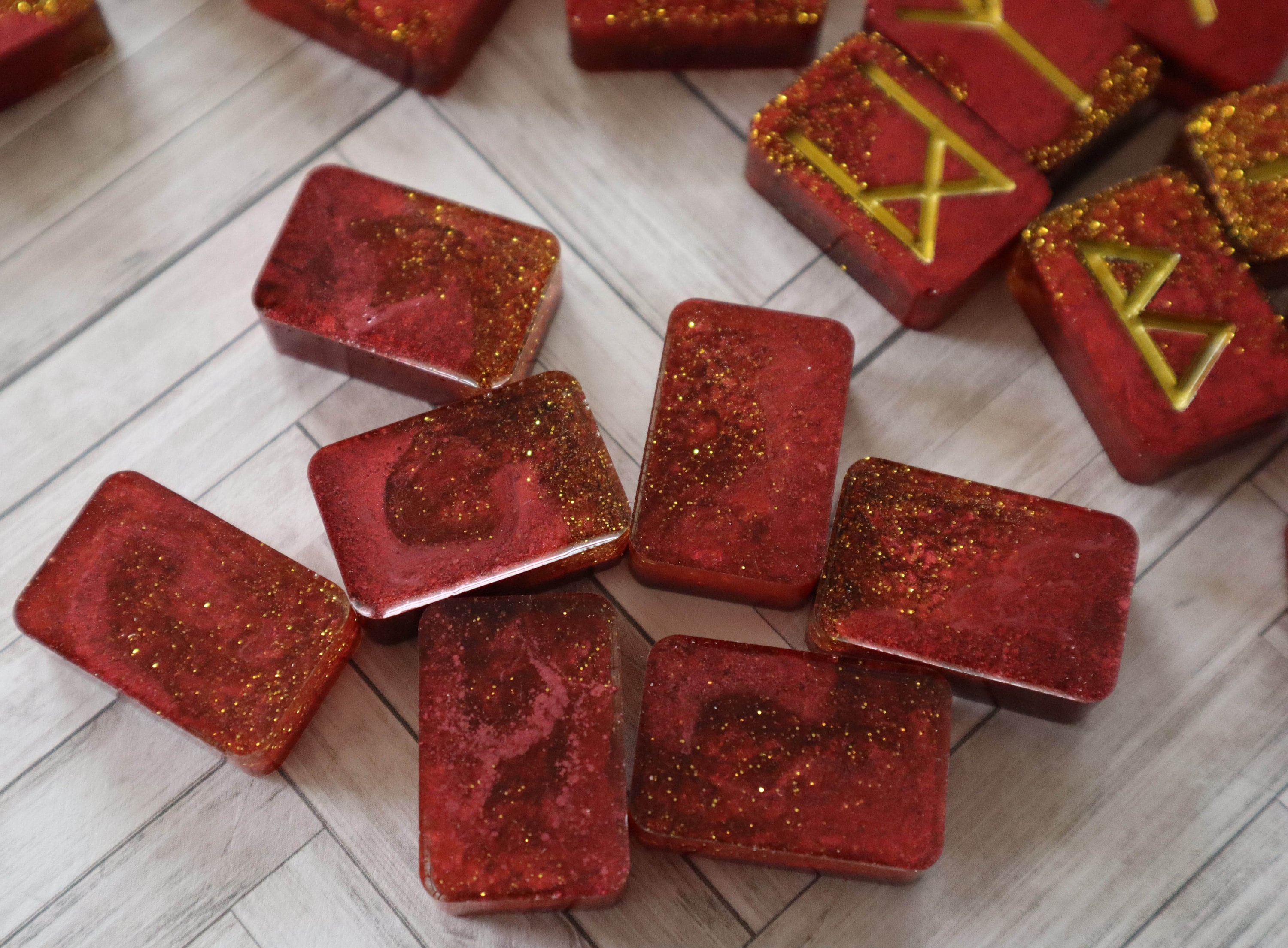 Fire Rune Set Divination Runes Elder Futhark Runes Norse Rune Set for ...