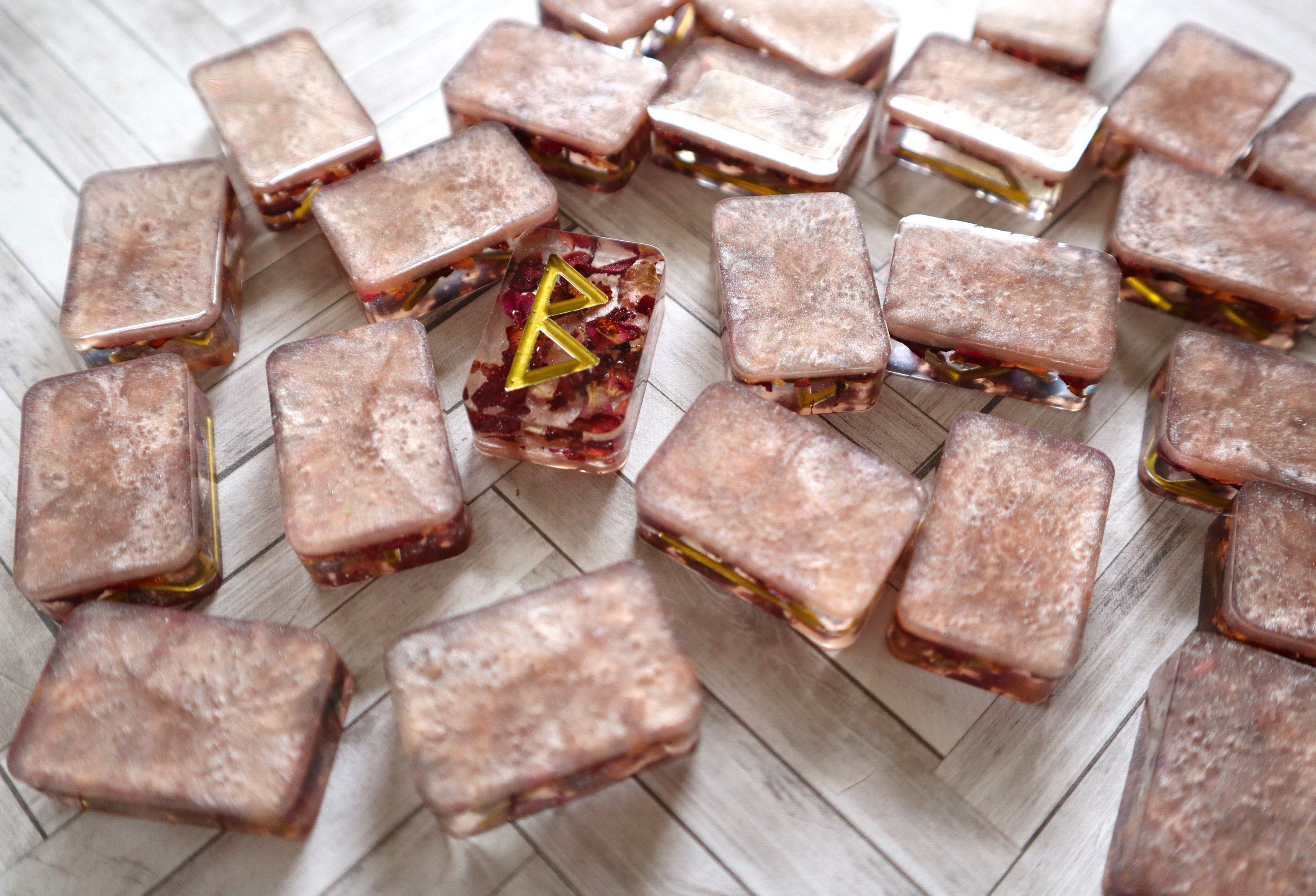 Rose Runes Norse Rune Set Floral Runes Divination Runes Elder Futhark ...