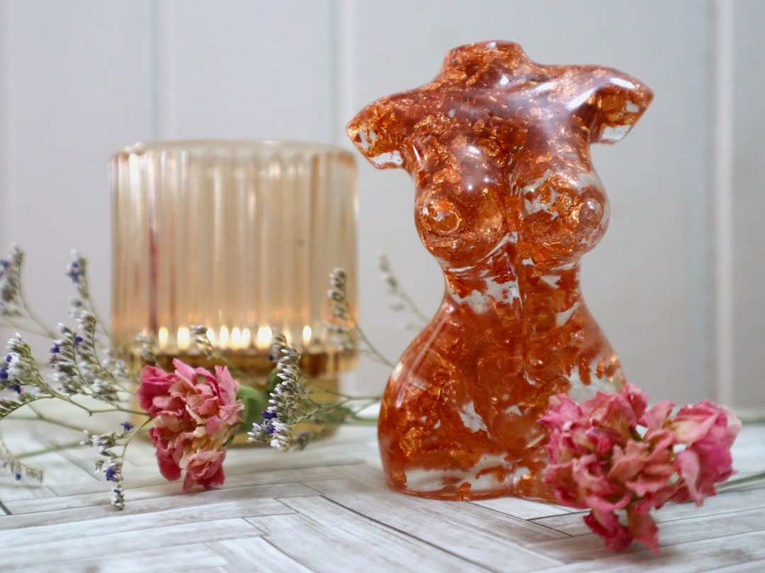 Rose Gold Female Body Figurine, Goddess Altar Statue, Witchy Gift ...