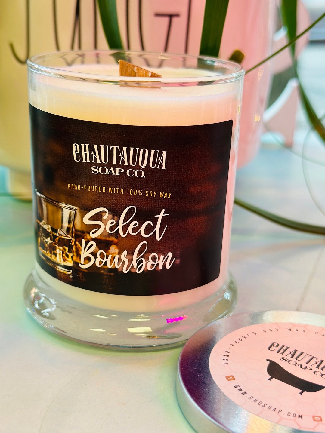 Select Bourbon Wood Wick Candle - Etsy