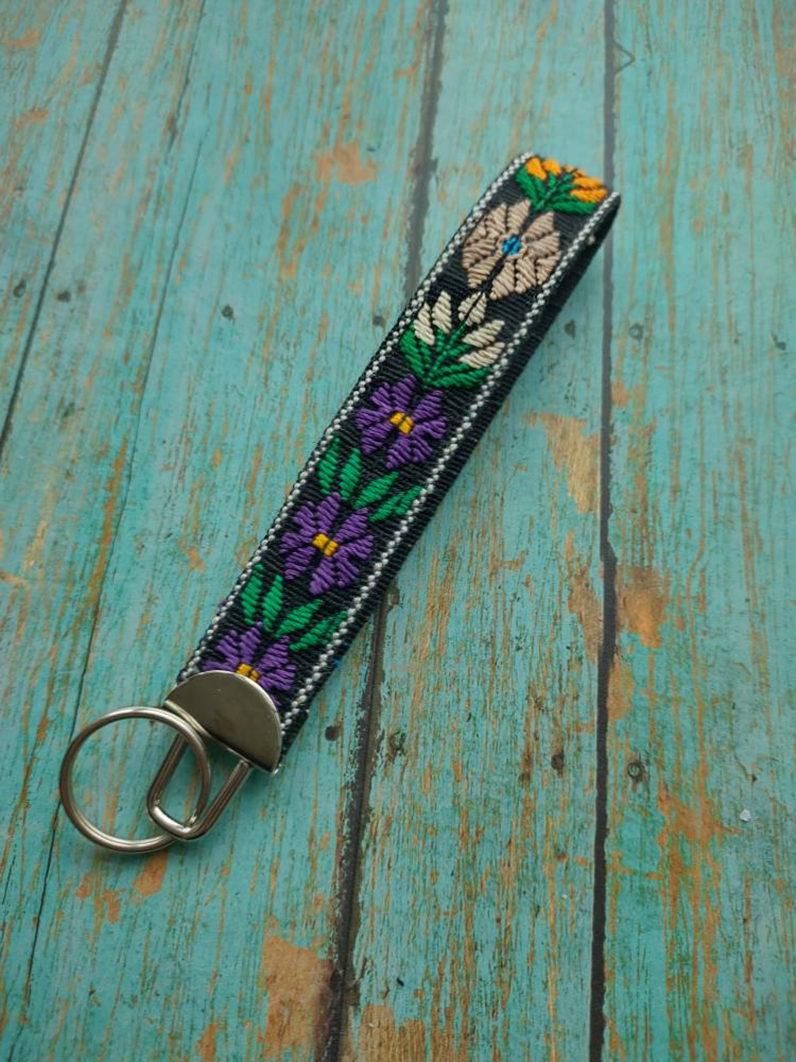 Keychain Wristlet for Women Key Wristlet Floral Plant Mom - Etsy