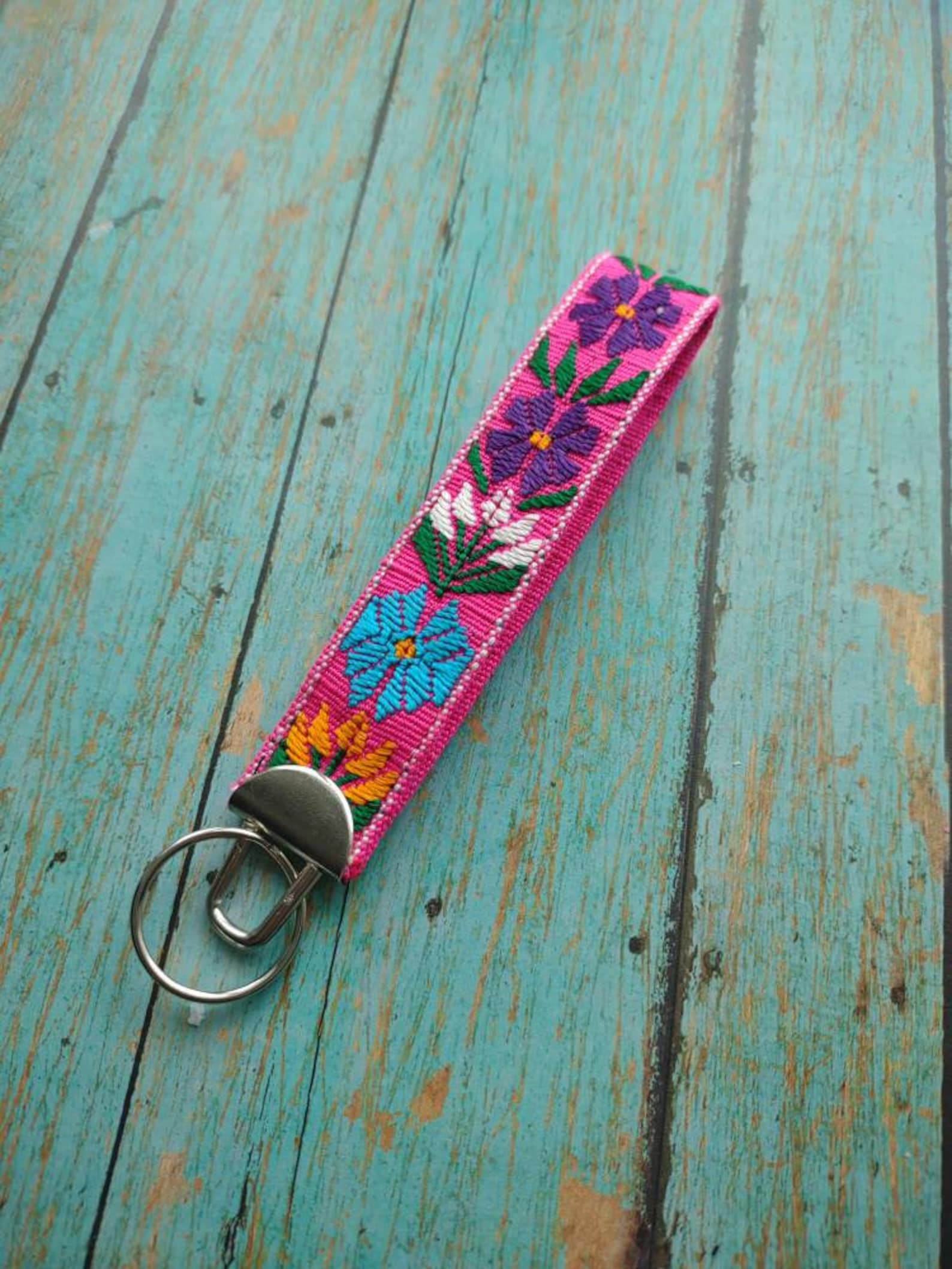Keychain Wristlet for Women Key Wristlet Floral Plant Mom - Etsy