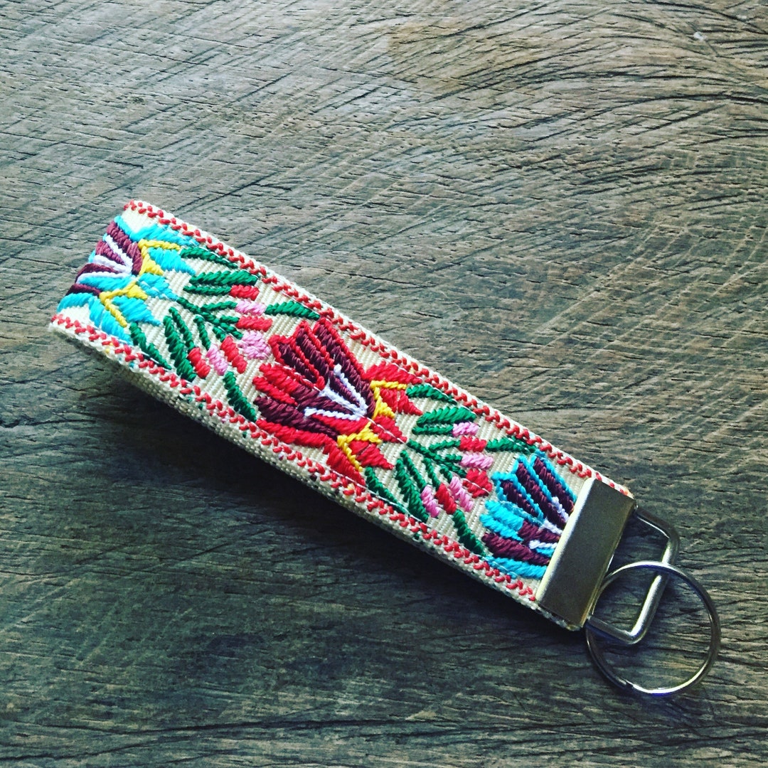 Fabric Wristlet Keychain, Key Chain for Woman, Wristlet Strap for Key ...