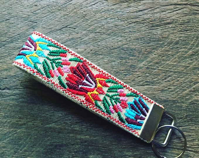 Fabric Wristlet Keychain Key Chain for Woman Wristlet Strap - Etsy