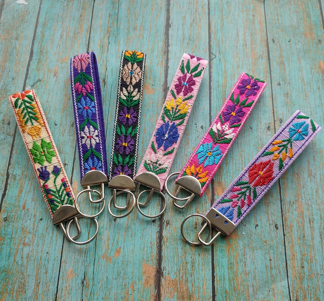 Keychain Wristlet for Women Key Wristlet Floral Plant Mom - Etsy