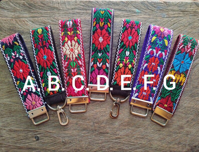 Woven Fabric Keychain Earthy Girl Gifts Eco Friendly - Etsy