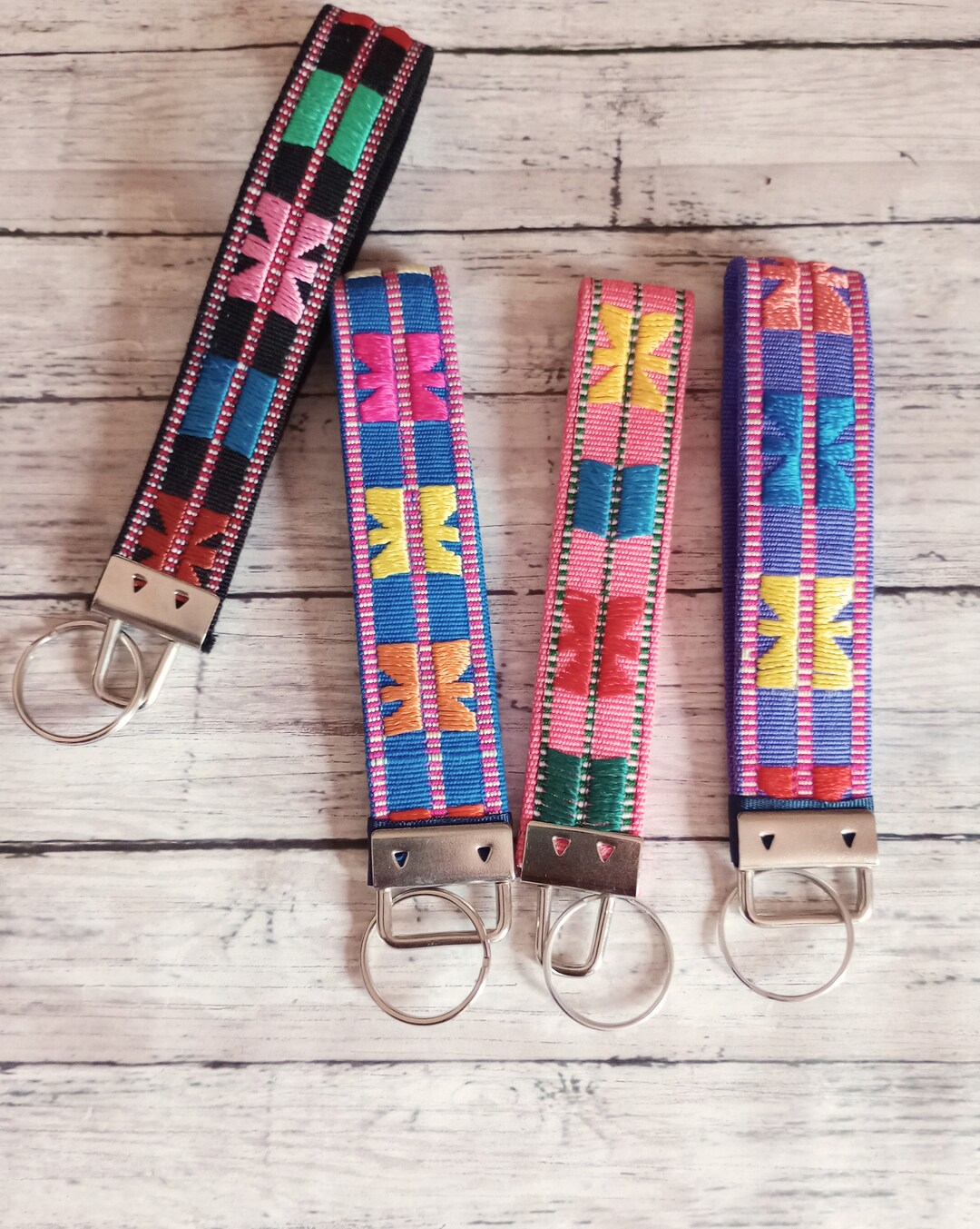 Fabric Key Fob, Guatemala Fabric, Car Keychain, New Driver Gift ...