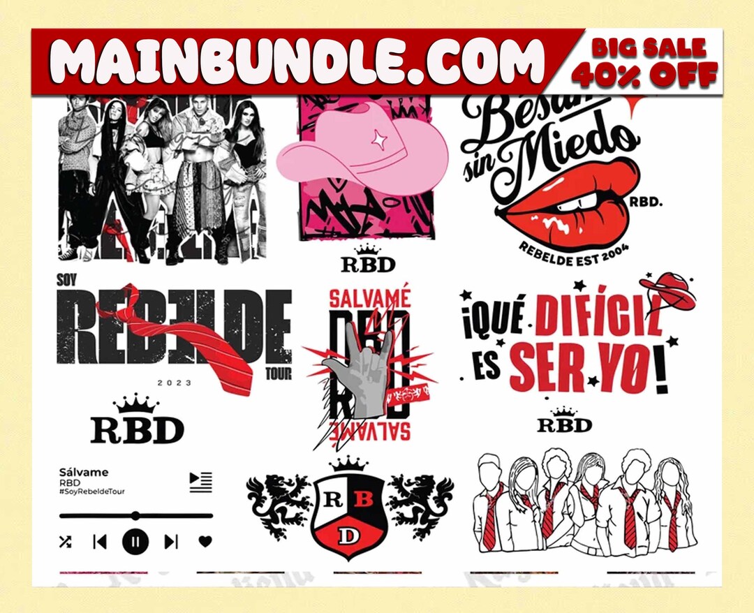 Retro Soy Rebelde Tour 2023 png logo Rebelde 2023 RBD - Etsy España