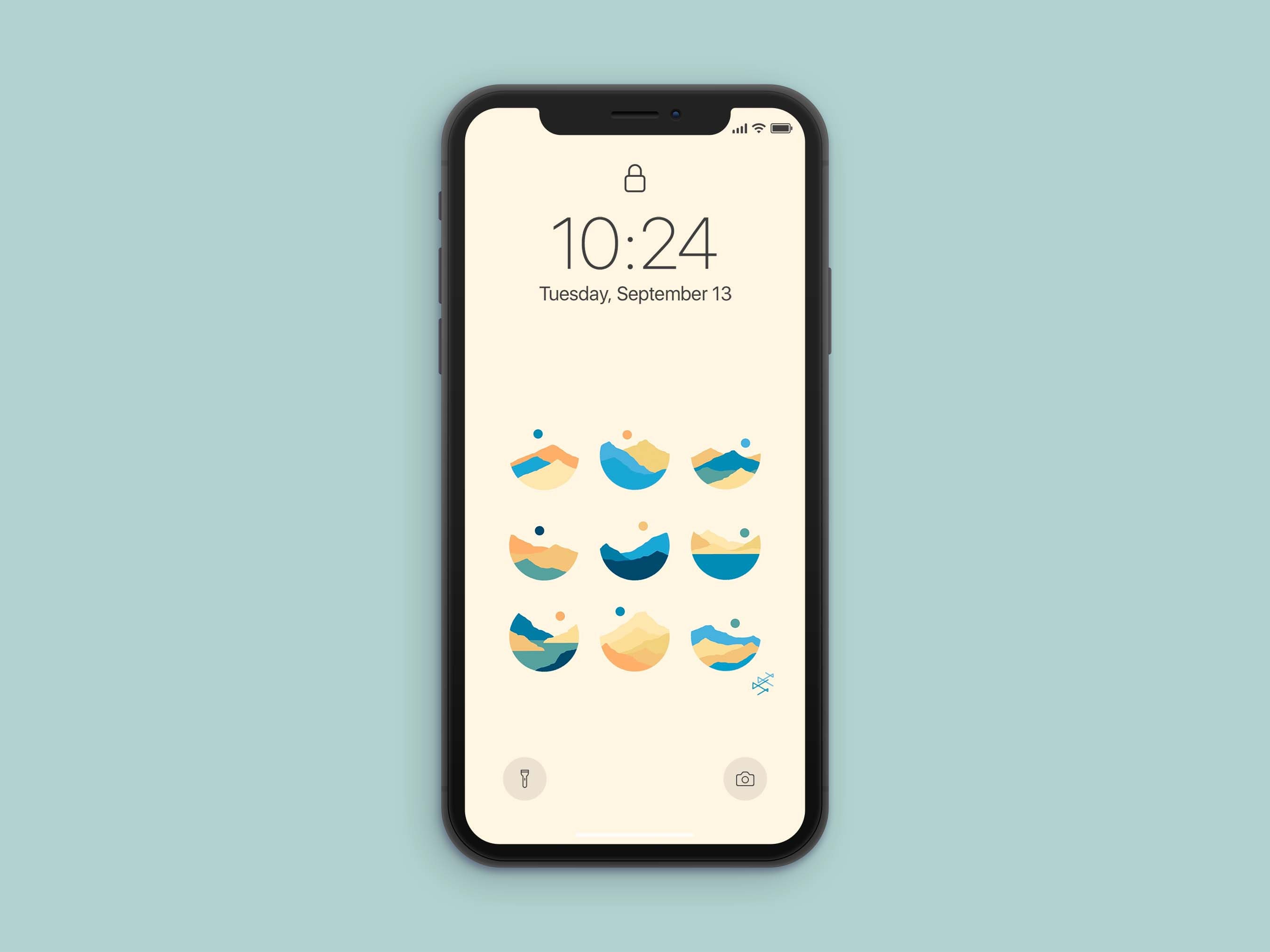 Modern Mountain Grid Phone Wallpaper | Minimal Background | Mountains ...