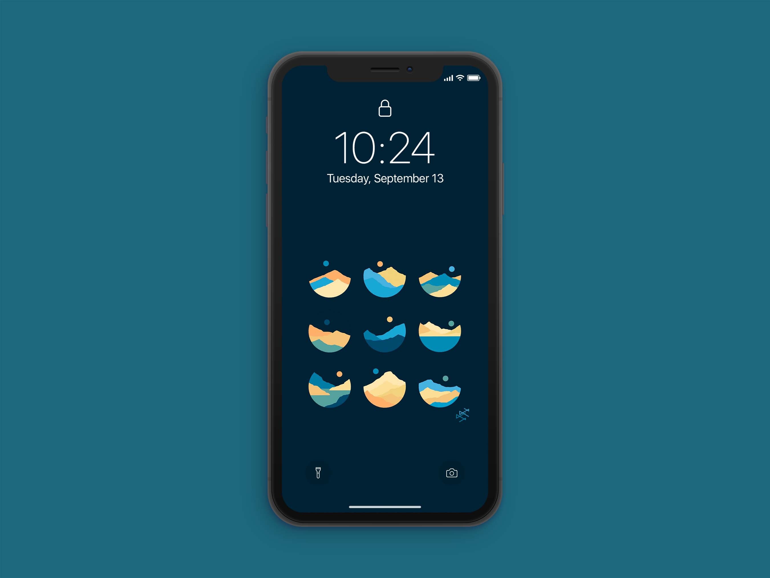 Modern Mountain Grid Phone Wallpaper | Minimal Background | Mountains ...