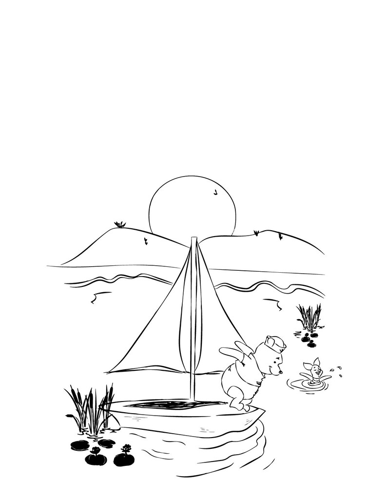 Sailboat & Sailor Pooh With Friends Lake Shore Nursery Decor - Etsy