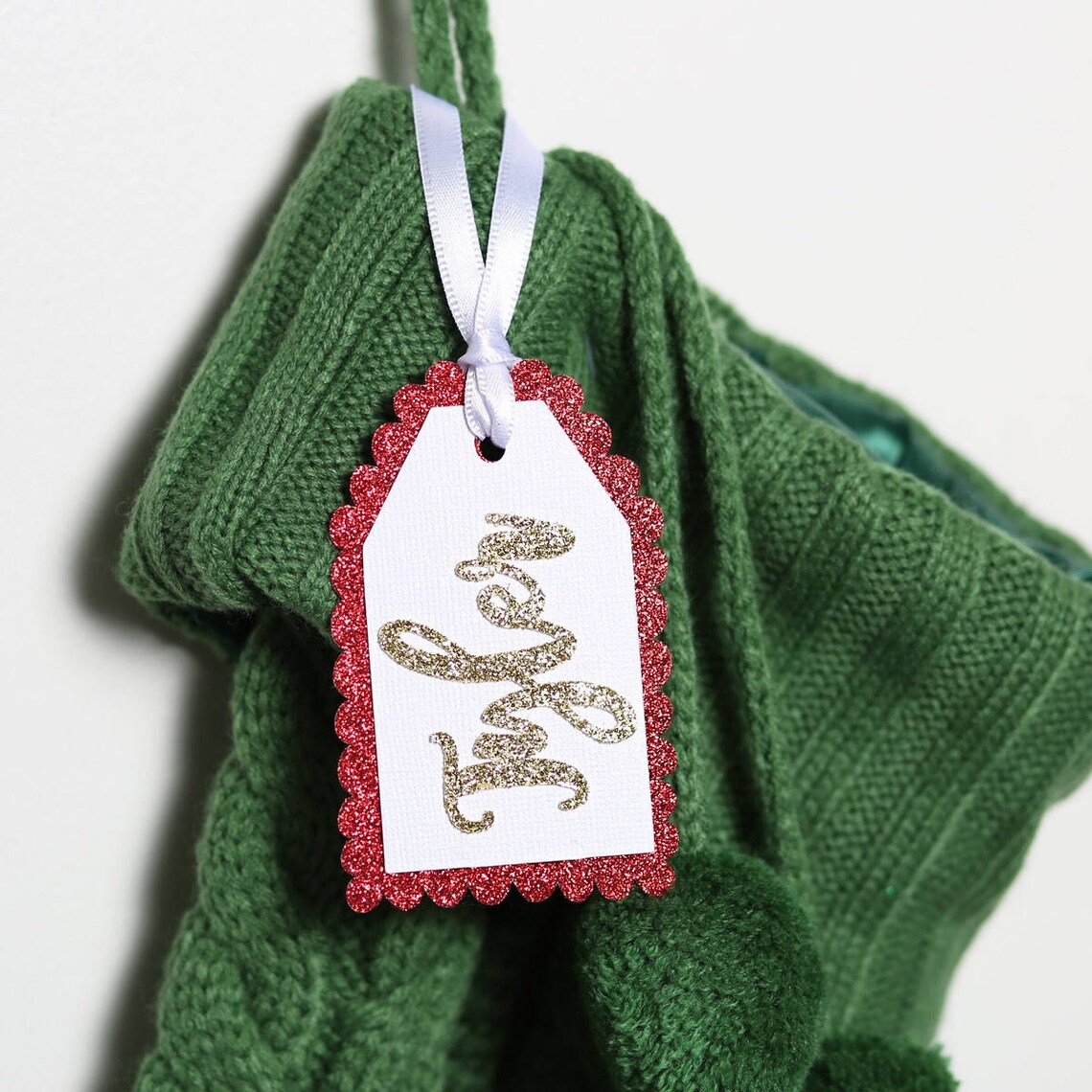 Christmas Stocking Name Tags, Personalized Christmas Stocking Name Tags ...