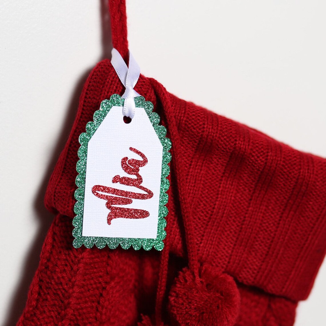 Christmas Stocking Name Tags, Personalized Christmas Stocking Name Tags ...