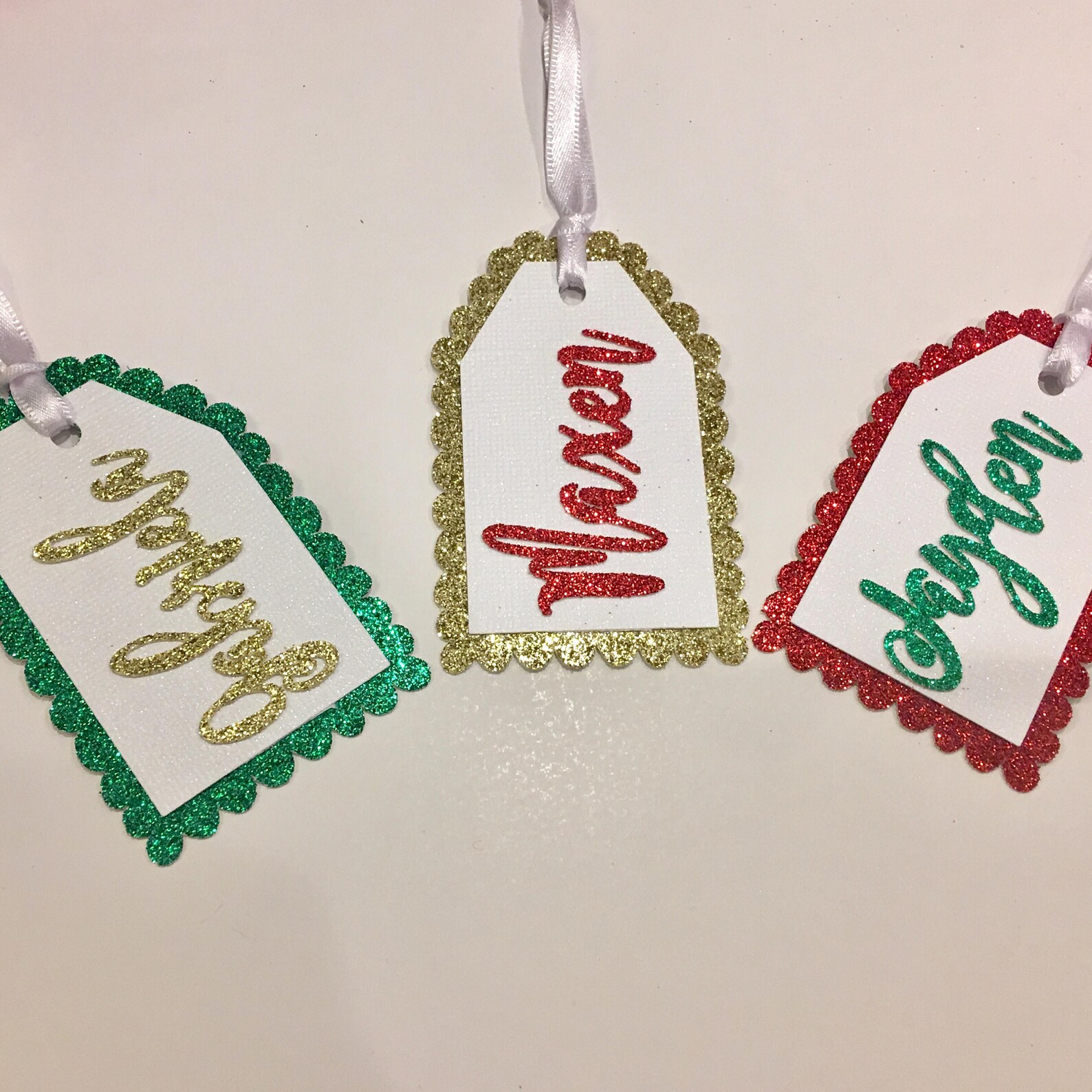 Christmas Stocking Name Tags, Personalized Christmas Stocking Name Tags ...