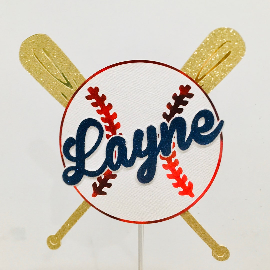 Baseball Cake Topper, Baseball Personalized Cake Topper, Baseball Name ...