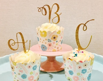 Letter Cupcake | Etsy