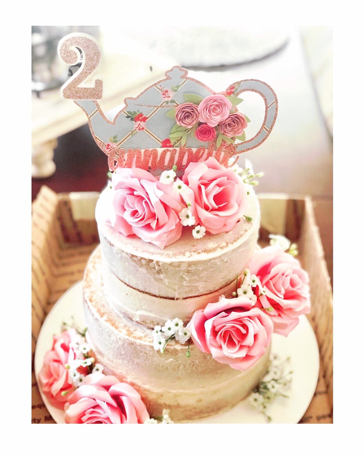 Teapot Cake Topper Personalized Teapot Topper Tea Party Cake - Etsy ...