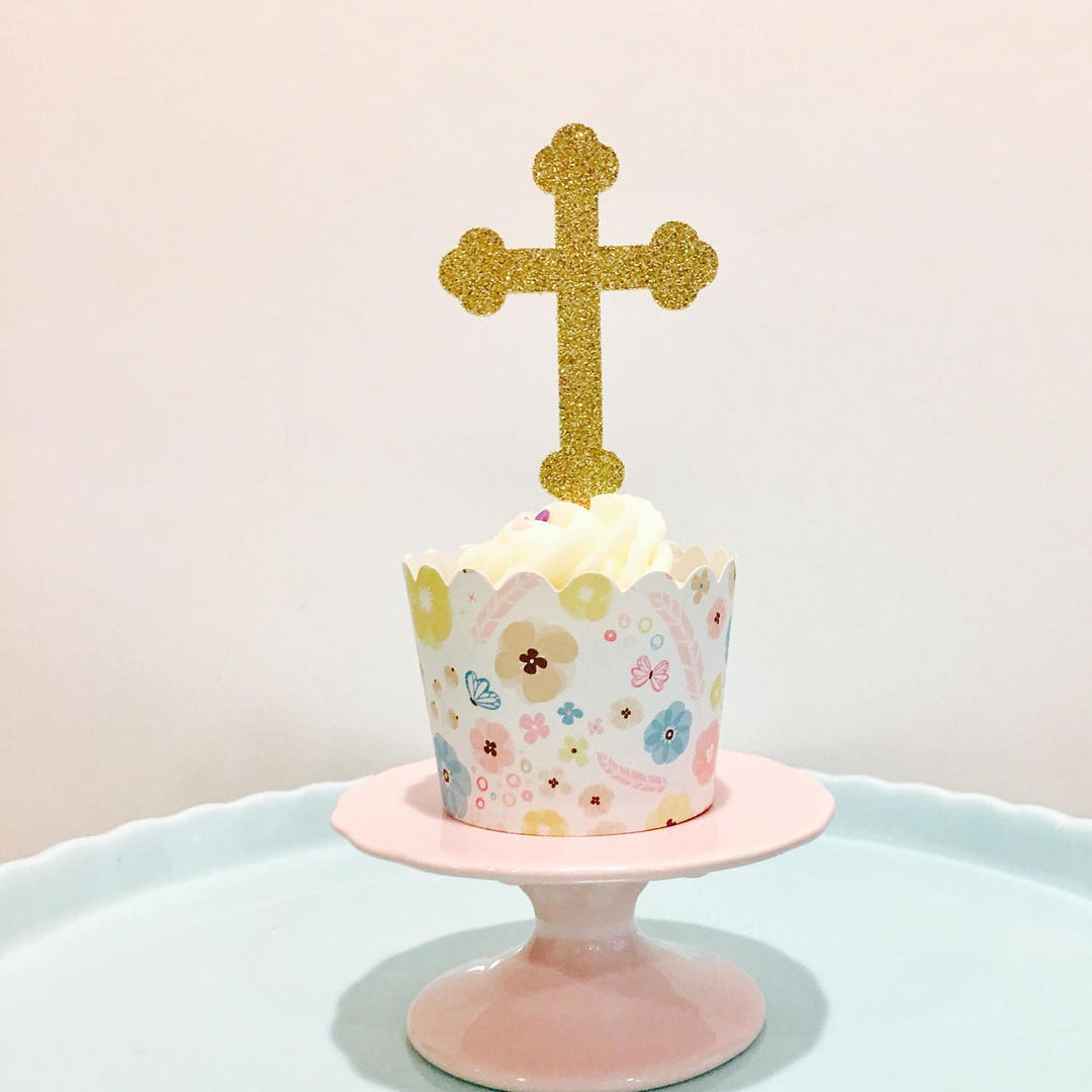 Ct 12 Cruz brillo toppers cupcake, Magdalena Cruz Santa topper, topper ...
