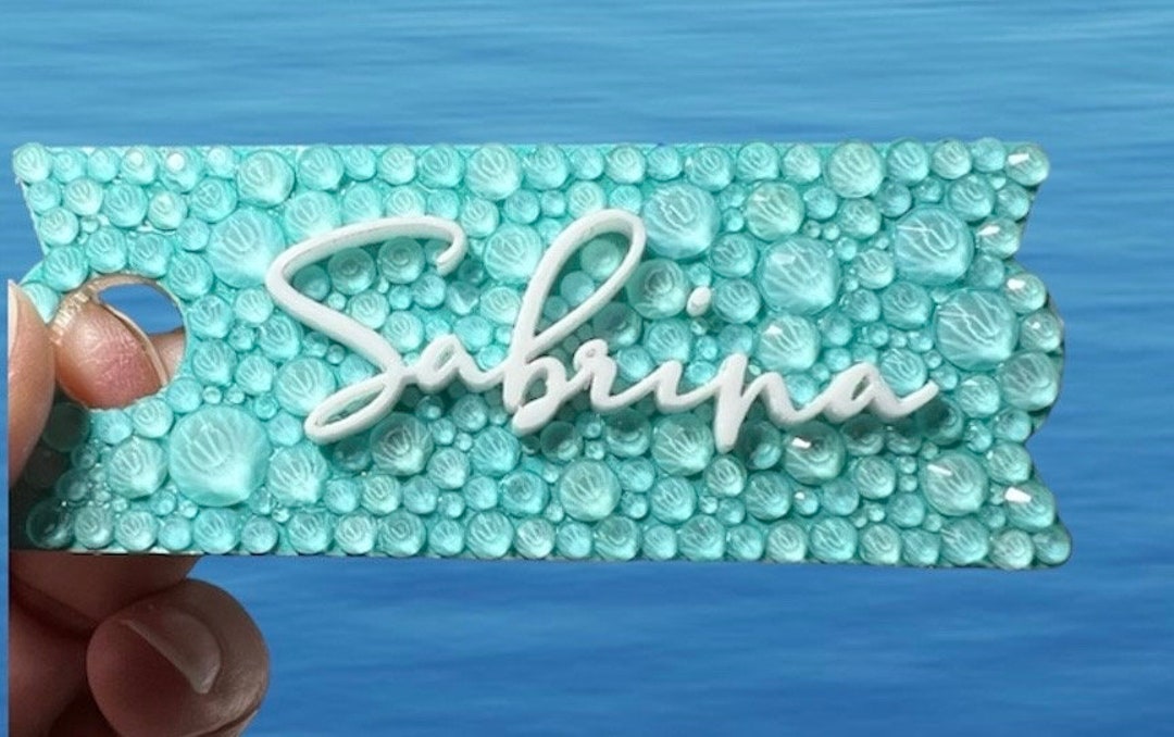 Rhinestone Acrylic Tumbler Topper, Stanley Nametag, Custom Tumbler Name ...