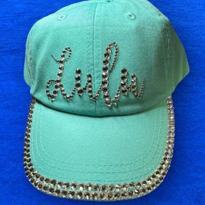 Rhinestone Hat Baseball Cap Custom Made Handmade Bling/glam ...