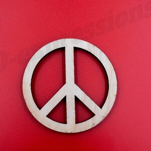 Peace Sign Laser Cut Wood Sign - Etsy
