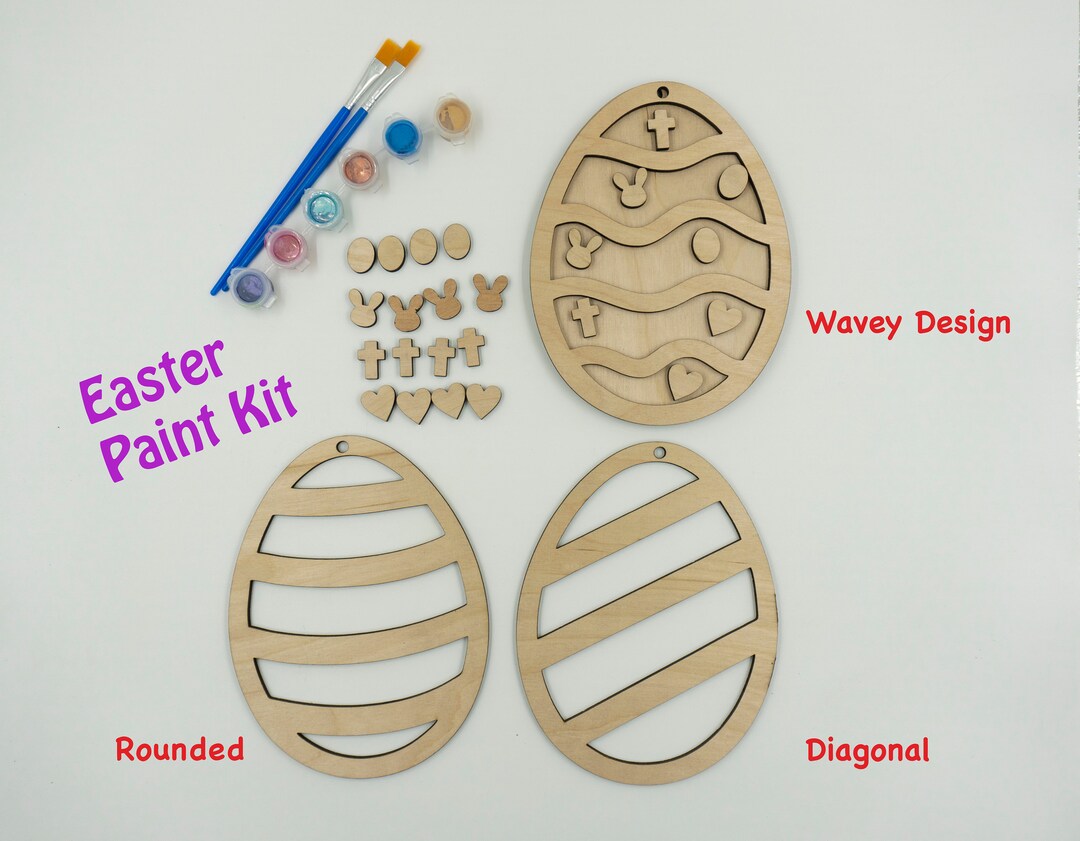 Easter Egg DIY Paint Kit: Kids Craft Set With Paints - Etsy