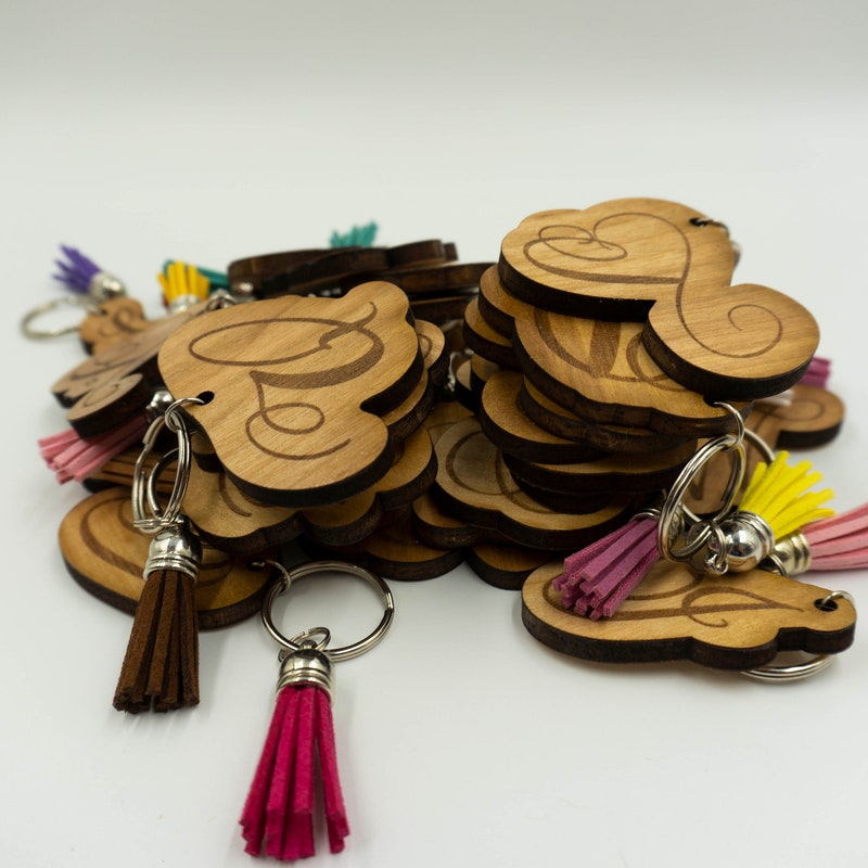 Initial Keychain - Etsy