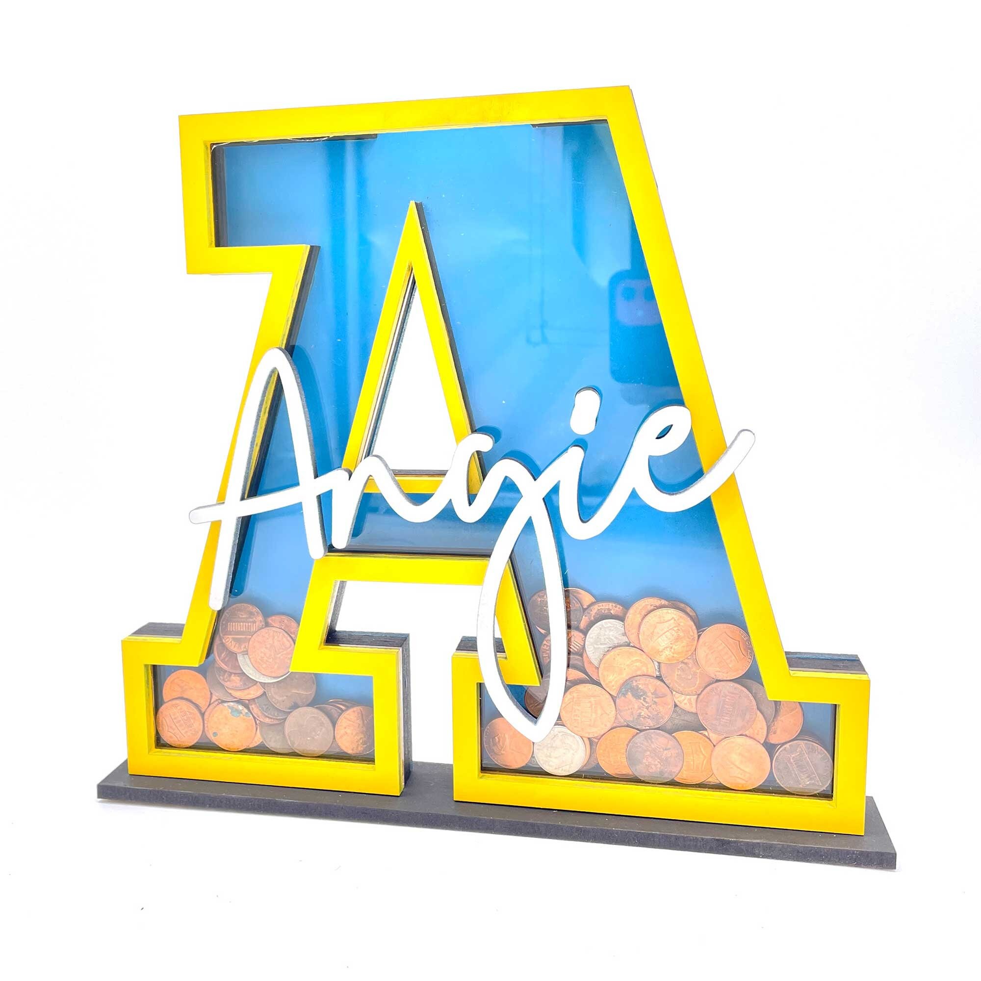 Personalized Letter Name Bank Kids Money Bank Name Bank | Etsy