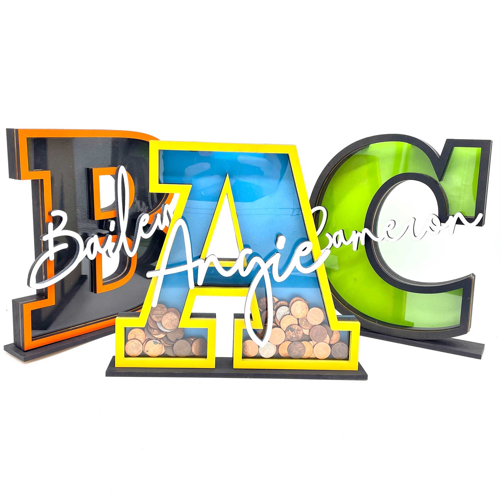 Personalized Letter Name Bank Kids Money Bank Name Bank | Etsy