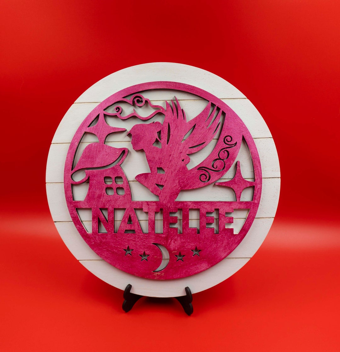 Personalized Fairy Wood Round Sign With Stand|fairy Name Sign|tooth ...
