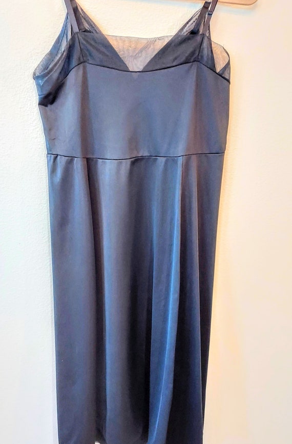 1960s Elegant Pin Up Black Full Slip - Large - Gem