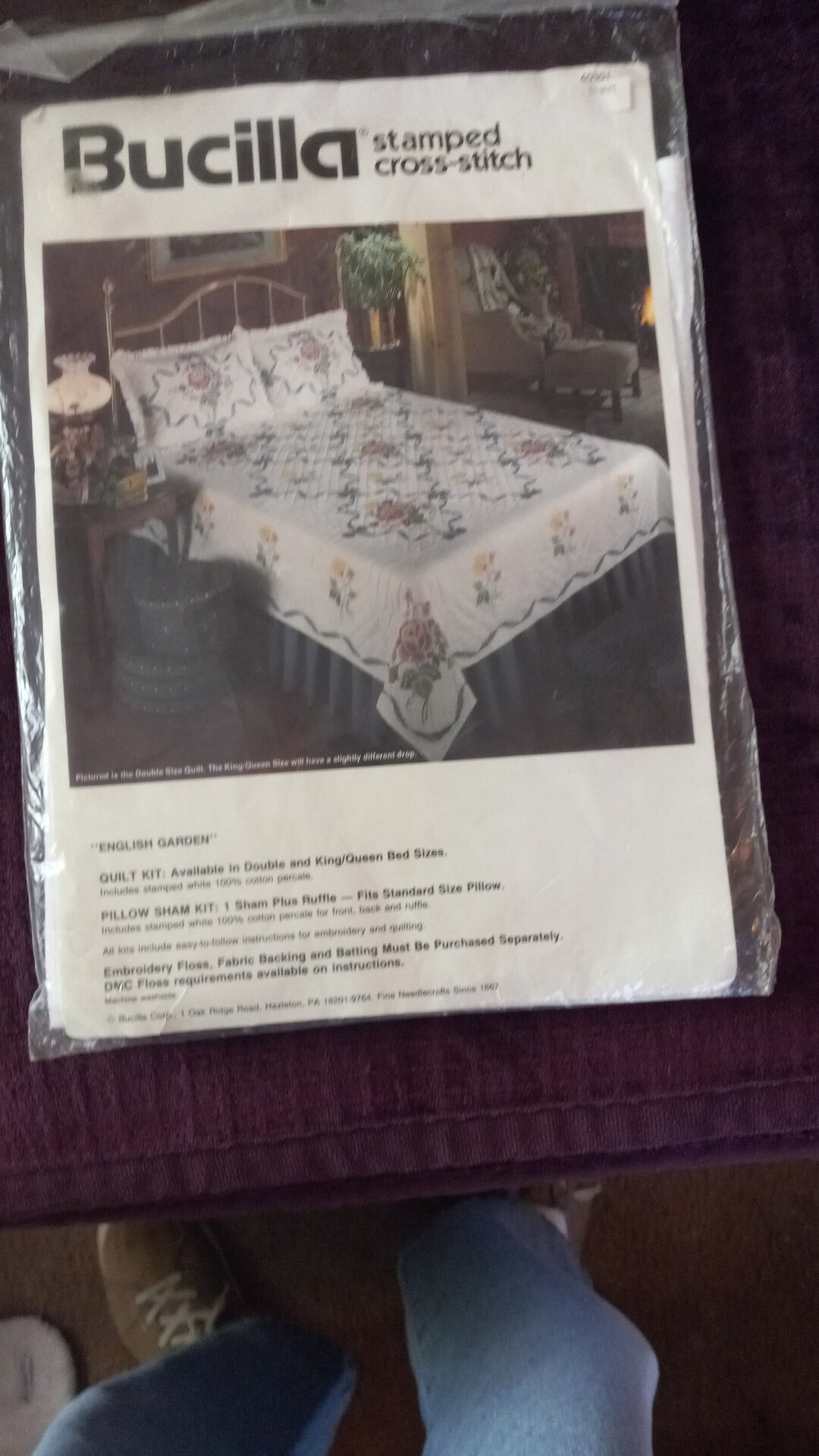 Bucilla English Garden Stamped Sham Kit - Etsy