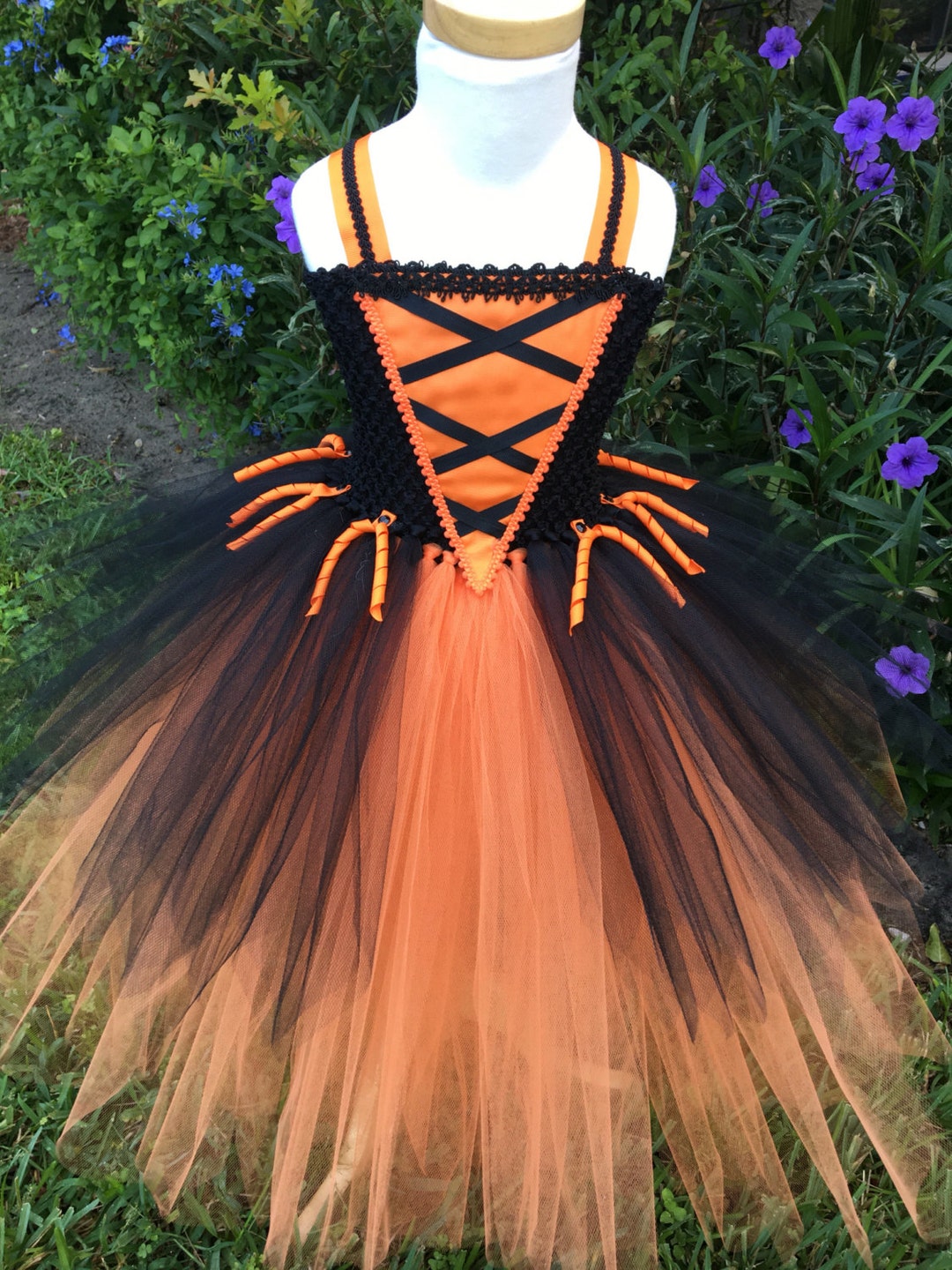 Whimsical Witch Costume in Black and Orange - Etsy UK