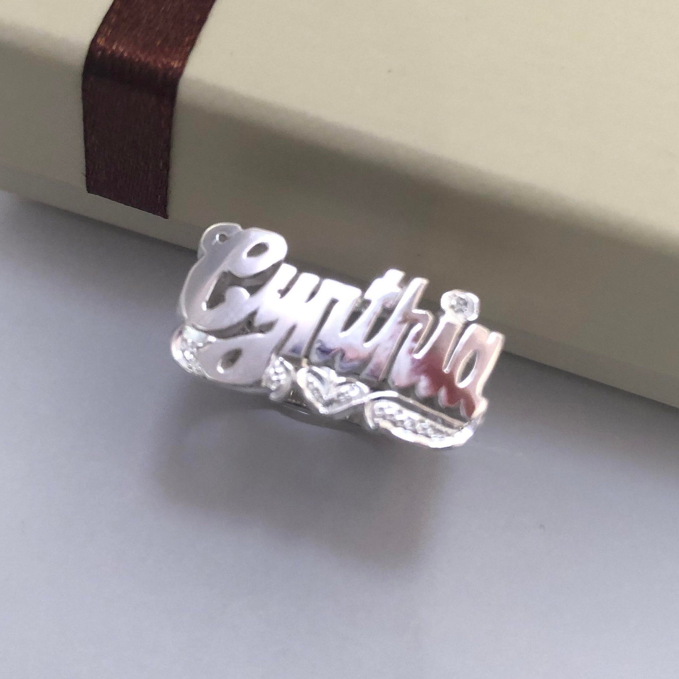 Personalized Name Ring in Sterling Silver | Etsy