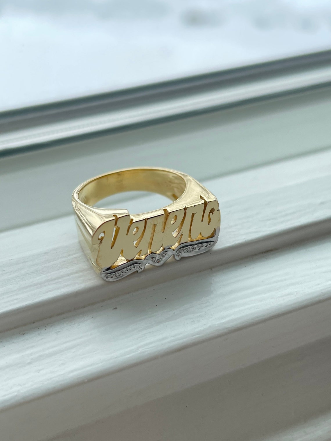 Personalized Name Ring in Sterling Silver | Etsy