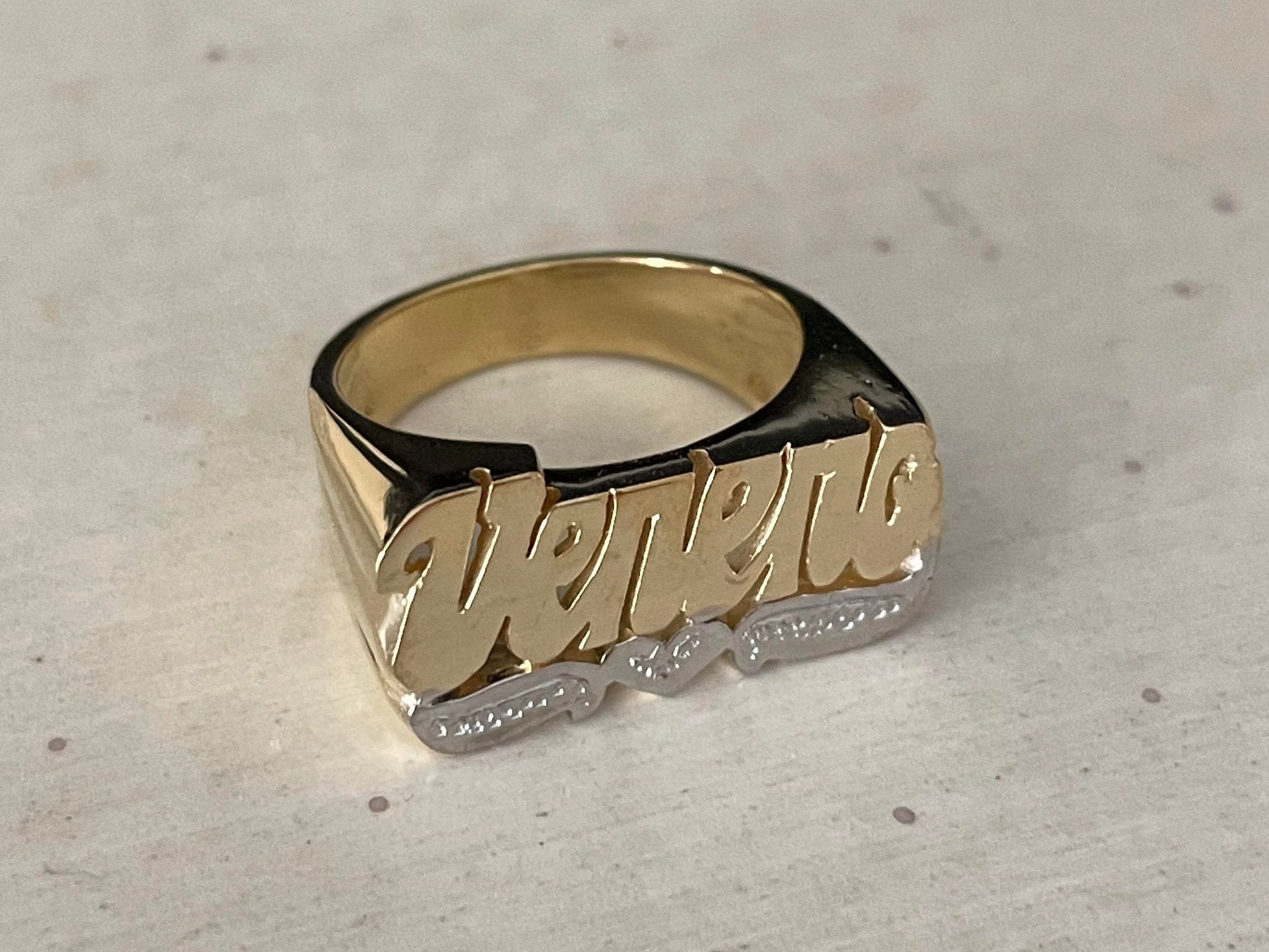 Personalized Name Ring in Sterling Silver | Etsy