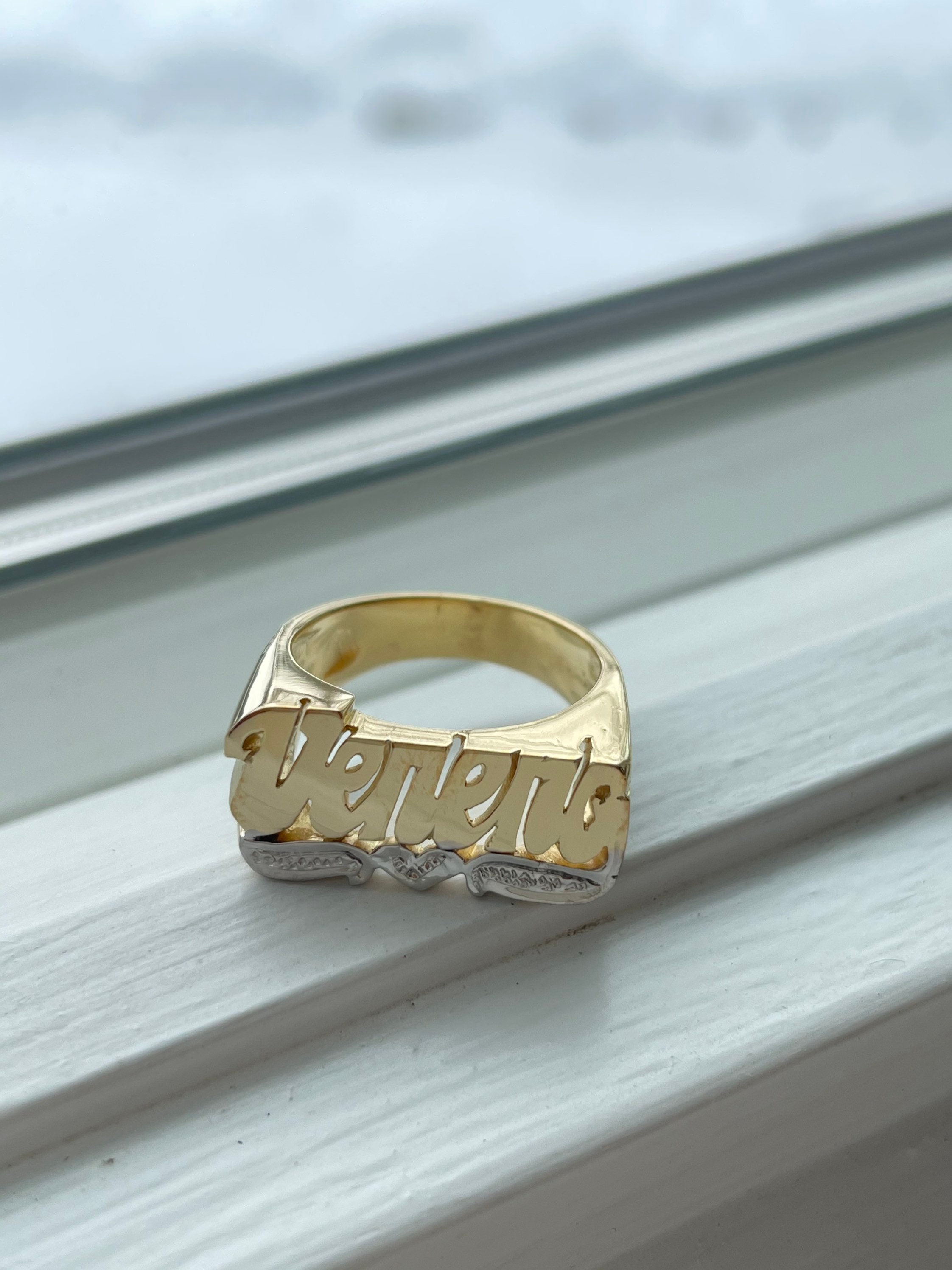 Personalized Name Ring in Sterling Silver | Etsy
