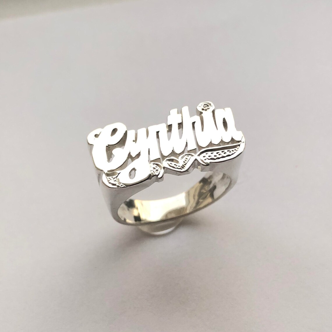 Personalized Name Ring in Sterling Silver - Etsy