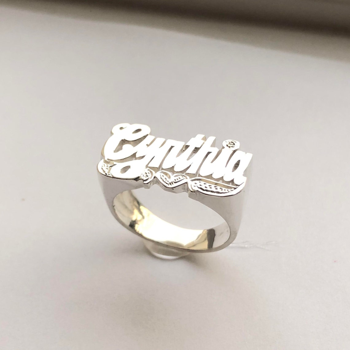 Personalized Name Ring in Sterling Silver | Etsy