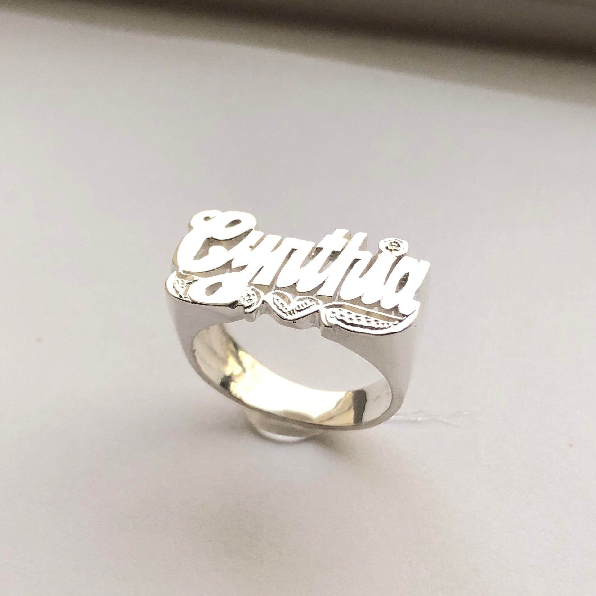 Personalized Name Ring in Sterling Silver | Etsy