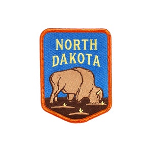 North Dakota Embroidered Patch - Etsy