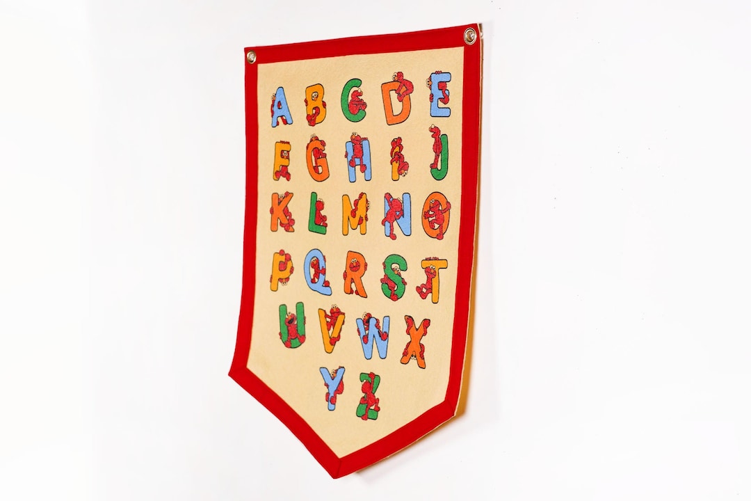 Elmo Alphabet Camp Flag • Sesame Street X Oxford Pennant - Etsy