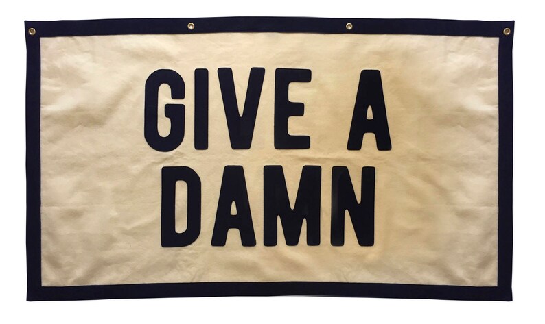 Give a Damn Banner | Etsy