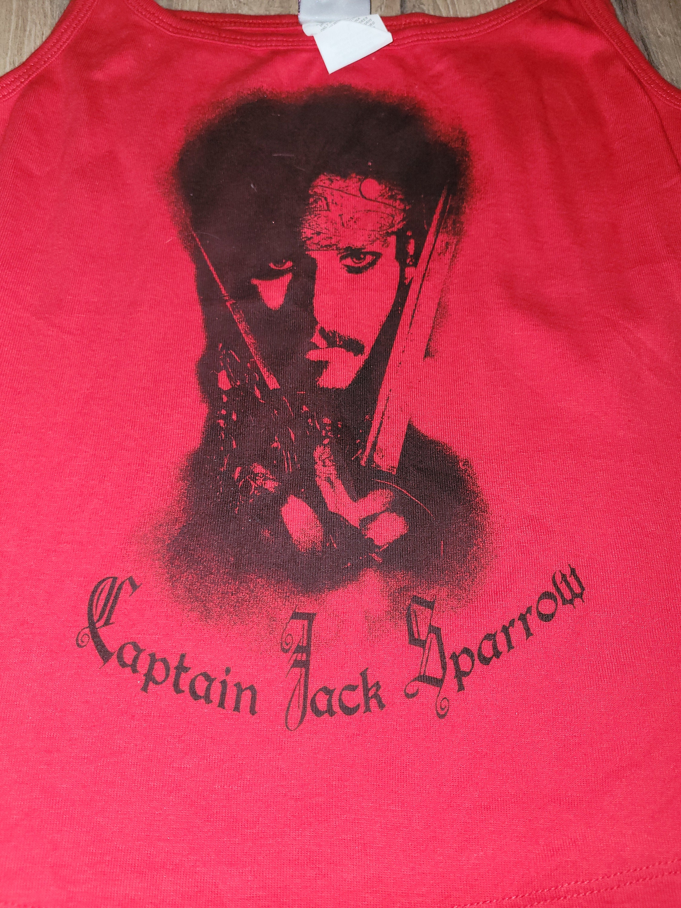 Jack Sparrow Johnny Depp Pirates Vtg HOT TOPIC Nwt Y2k Tank Top Fangirl ...