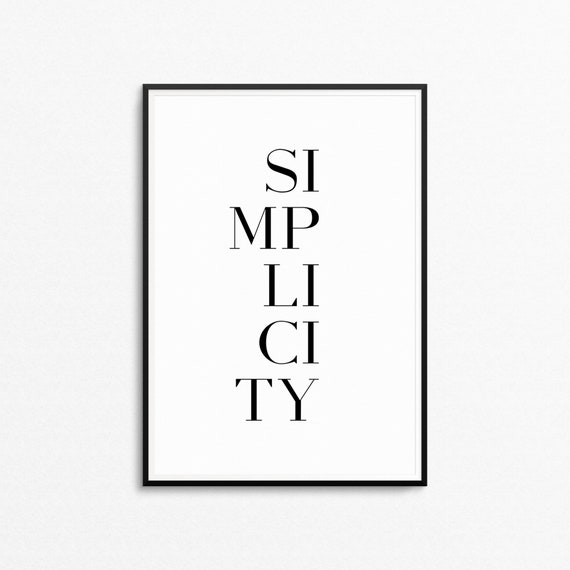 Simplicity Poster