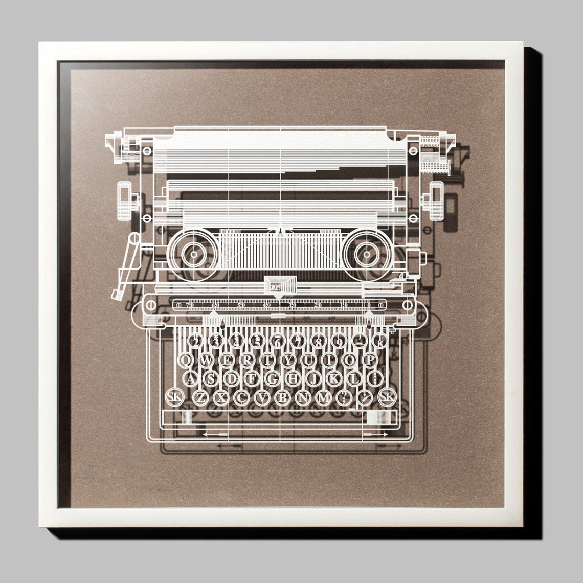 Paper-cut Antique Typewriter 18 In. Framed Original Size - Etsy
