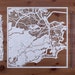 Singapore Map Coaster, One Piece, Sapele Wooden Coaster With City Map ...