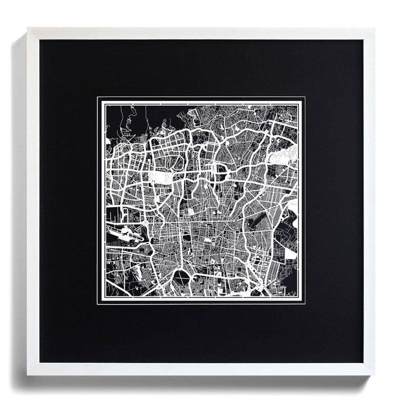 Paper Cut Map Tehran 1212 In. Paper Art IDEAL GIFTS | Etsy