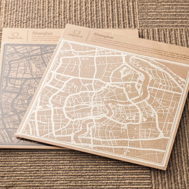 Paper Cut Map Shanghai, 12×12 In. Paper Art IDEAL GIFTS - Etsy