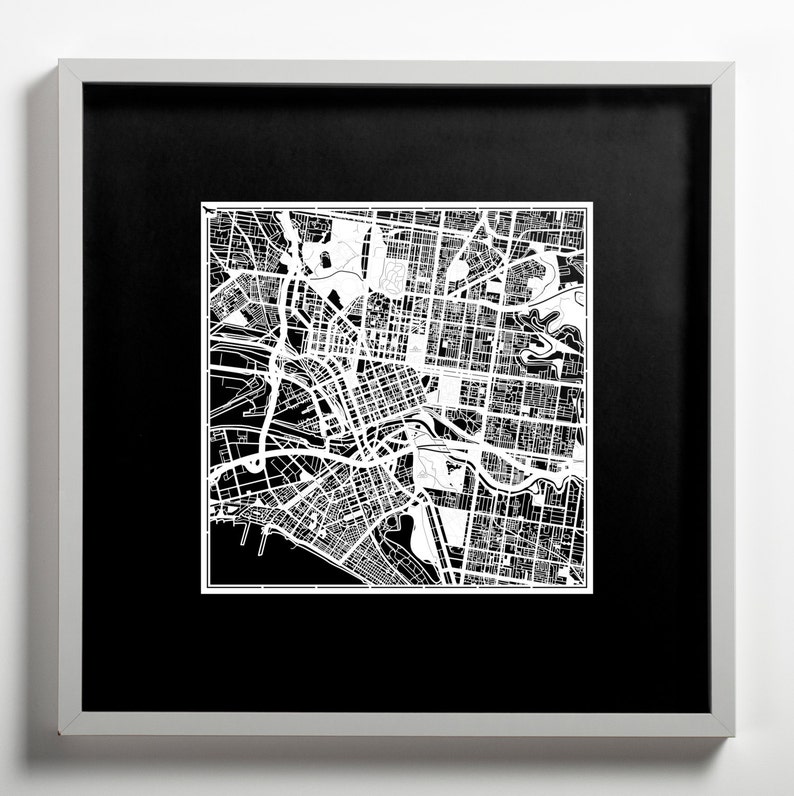 Melbourne / Canberra Paper Cut Map 1212 In. Paper Art IDEAL - Etsy